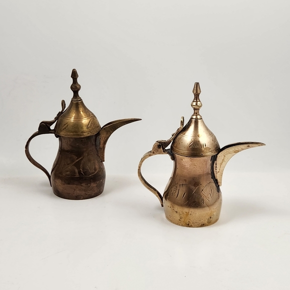 Source Unknown | Accents | Vintage Set Of Brass Dallah Pot | Poshmark